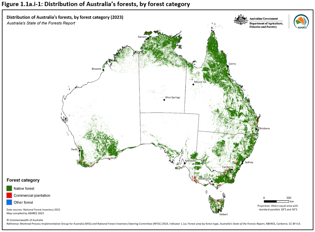 1.1a.i Forest area by forest type - DAFF